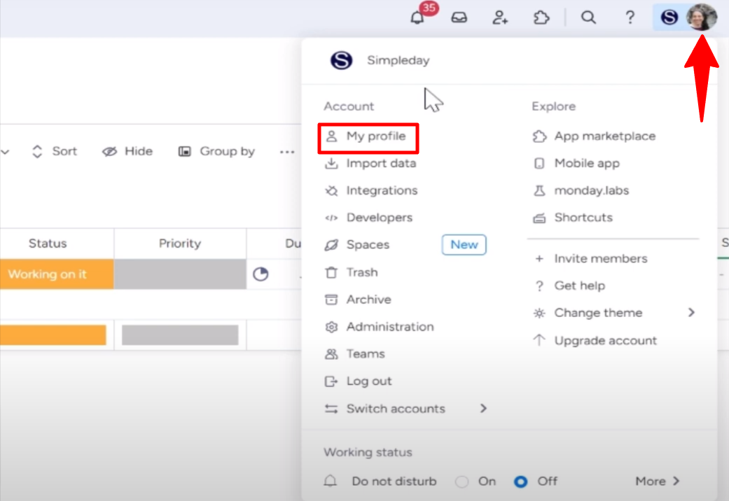 How to Change Language and Region Settings in monday.com | Simpleday