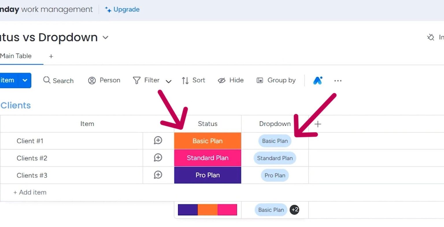 What Are the Status vs. Dropdown Column Differences in monday.com ...