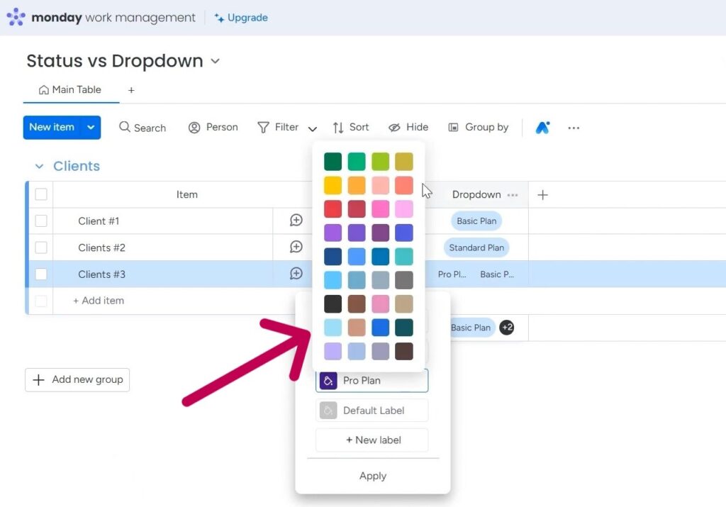 What Are the Status vs. Dropdown Column Differences in monday.com? | Simpleday