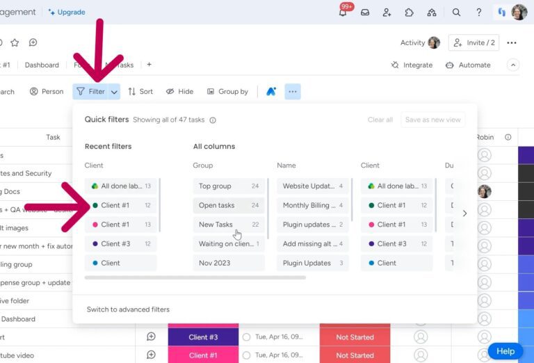 How to Filter Your Data in monday.com Like a Pro | Simpleday