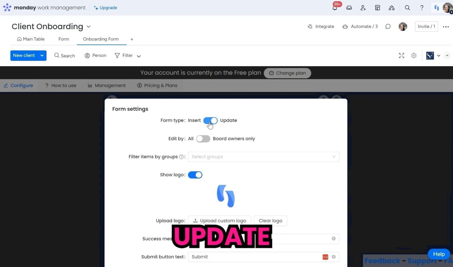 How to Update Existing Items on monday.com Using SuperForm App | Simpleday