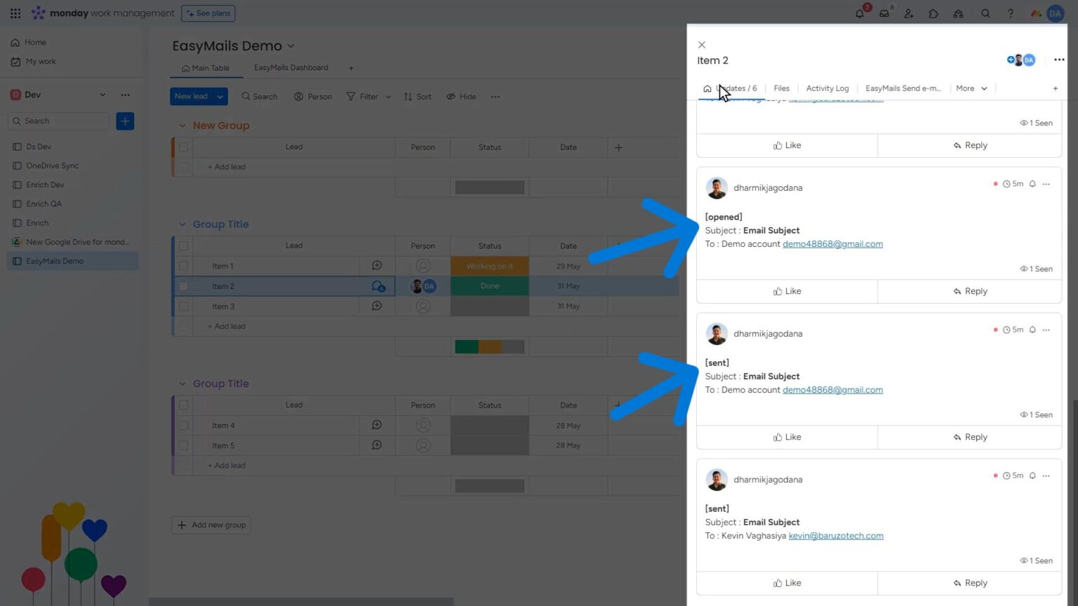 Design and Send Emails with EasyMails in monday.com | Simpleday
