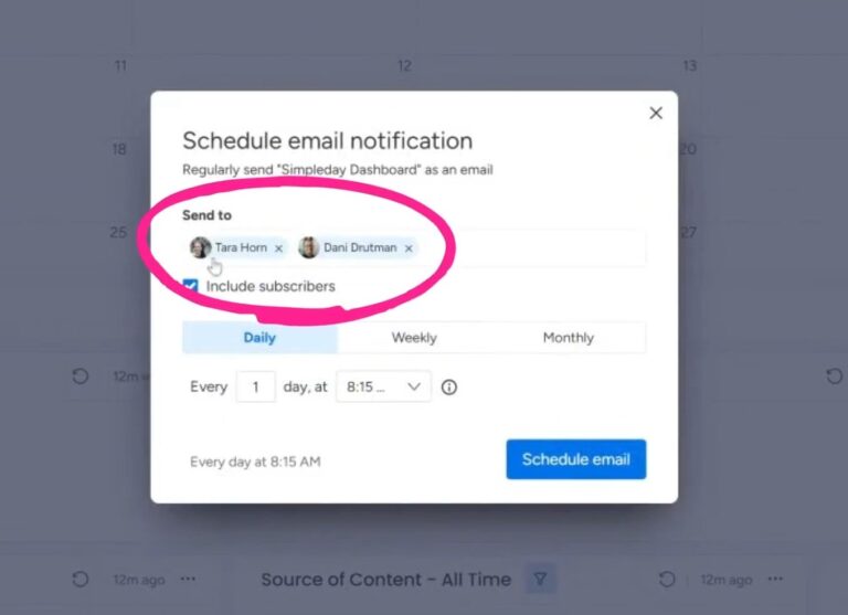 Supercharge monday.com Dashboards with Email Notifications | Simpleday