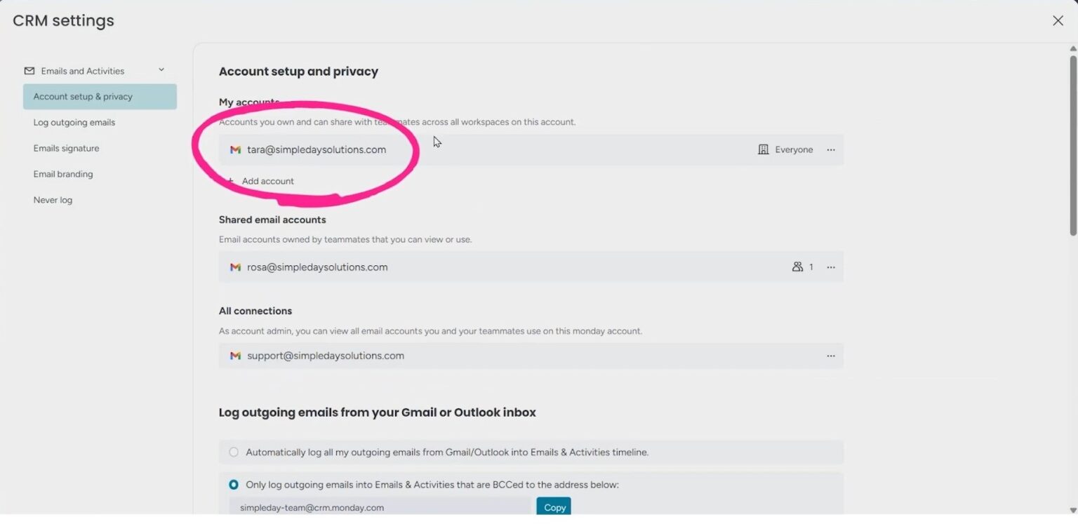 How to Connect monday.com to Gmail or Outlook | Simpleday
